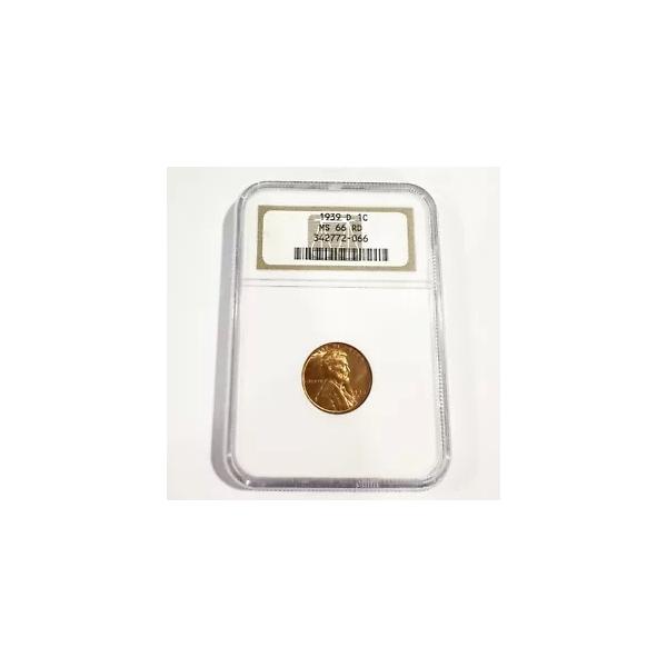 1939 D リンカーン ウィート ペニー セント コイン NCG MS66 RD 1C NGC