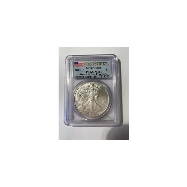 2013-(S) $1 アメリカン シルバー イーグル ファースト ストライク PCGS MS69