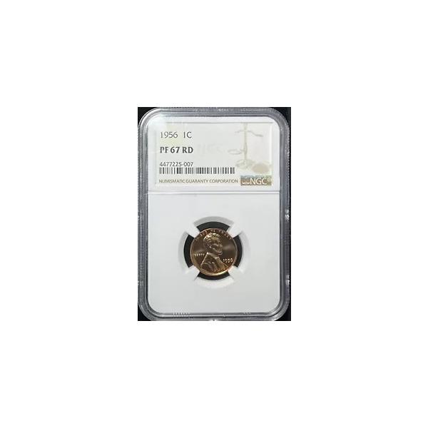 1956 リンカーン ウィート セント NGC PR67RD 受け取りコイン写真参照 #3682