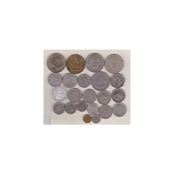 1968年から2016年までのほぼ新品状態のジャージーコイン22枚。