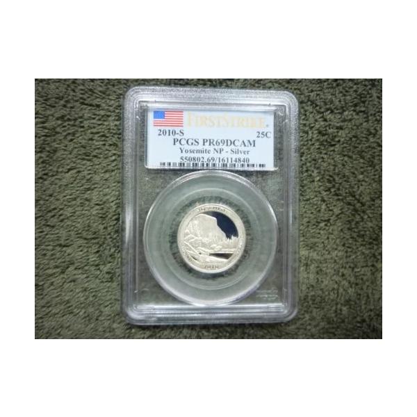 2010 S シルバー ATB クォーター ヨセミテ PCGS PR69DCAM ファースト ストライク ナイス コイン