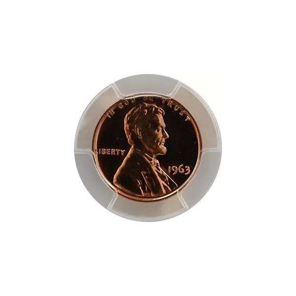 PR65RD 1963 レッド リンカーン ペニー PCGS グレード プルーフ P-ミント 正確なコインの 1 つ
