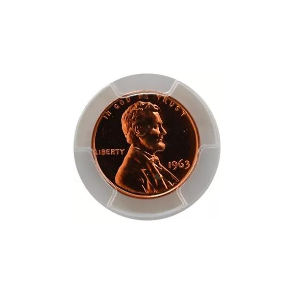 PR65RD 1963 レッド リンカーン ペニー PCGS グレード プルーフ P-ミント 正確なコインの 1 つ