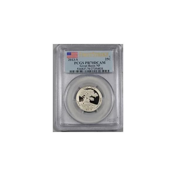 2013 S グレート ベースン NP クォーター 25C PCGS PR70DCAM ファースト ストライク PR 70 # 27354031