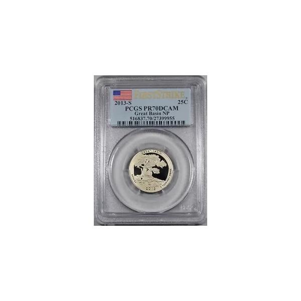 2013 S グレート ベースン NP クォーター 25C PCGS PR70DCAM ファースト ストライク PR 70 # 27399955