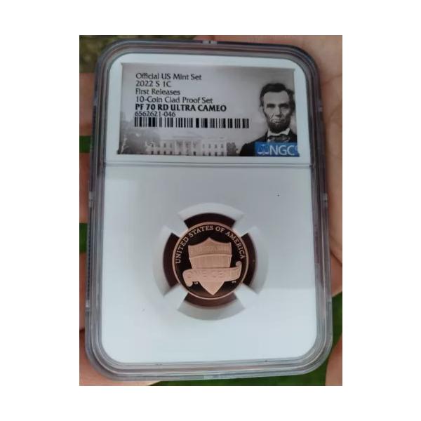 2022 S 1C リンカーン NGC PF70 RD ウルトラ カメオ FR セント ペニー 10 コイン プルーフ セットから