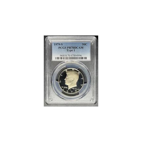 1979-S タイプ 1 プルーフ ケネディ ハーフダラー PCGS PR-70 DCAM、3 点購入で $5 オフ
