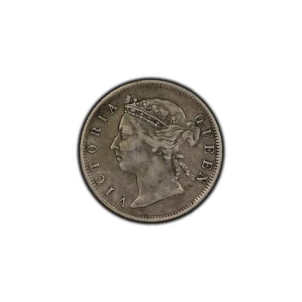 Straits Settlements 1895 20 セント銀貨 - 流通