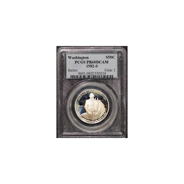 1982-S 50c シルバー ワシントン ハーフダラー PR68DCAM PCGS # 21550214 + ボーナス