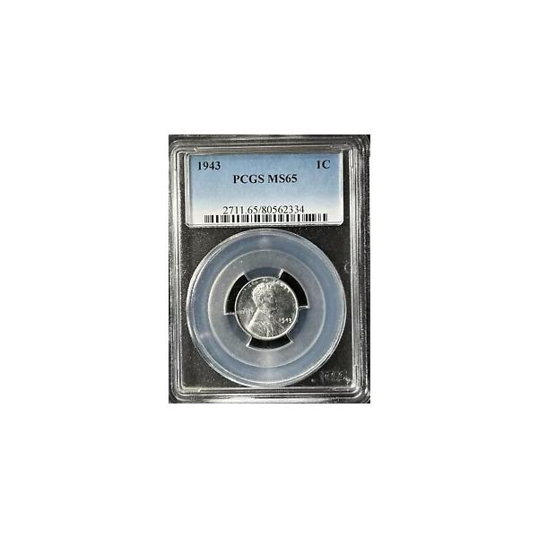 1943 1C リンカーン小麦 1 セント PCGS MS65 80562334