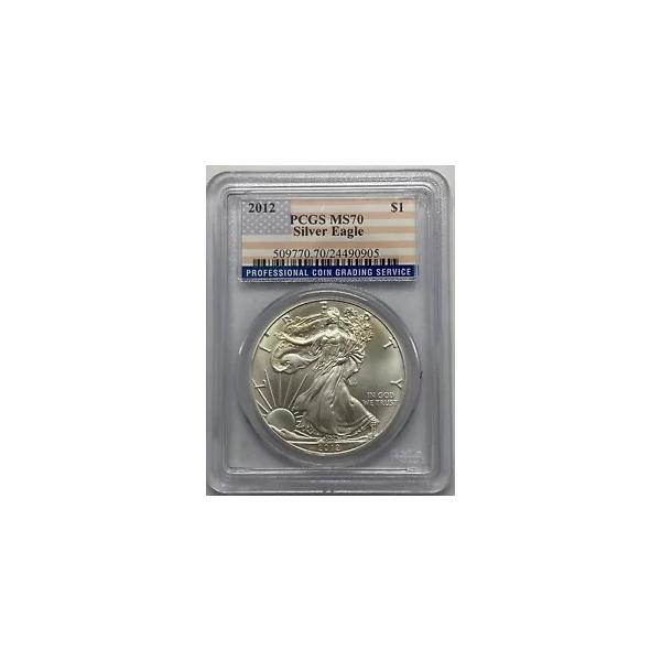 2012 アメリカン シルバー イーグル ドル PCGS MS70 希少スラブ エディション