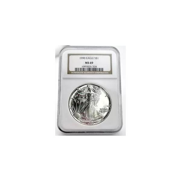 1990 アメリカン シルバー イーグル NGC MS69 - 証拠のようなもの!