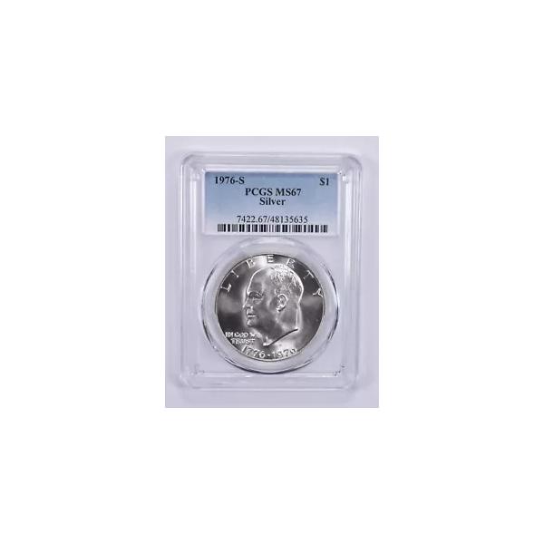 1976-S アイゼンハワー ドル アイク シルバー MS67 PCGS ブルーラベル
