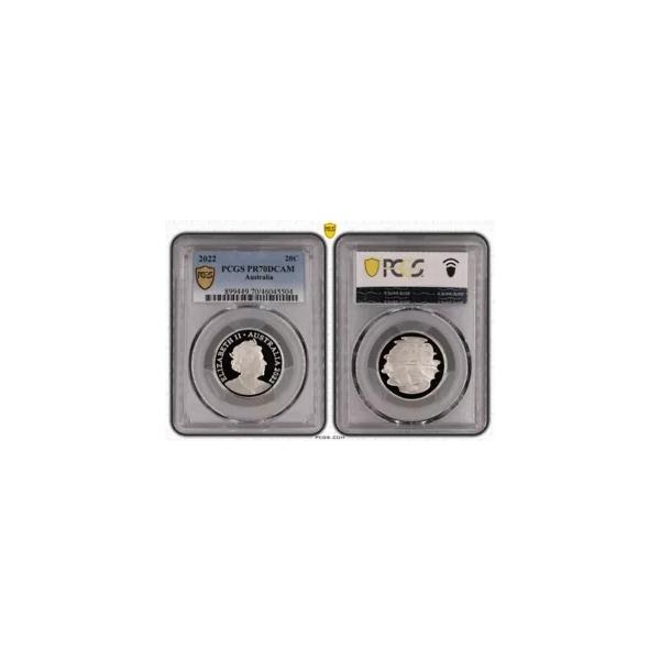 オーストラリア 2022 20c コイン PCGS PR70DCAM Eq トップ ポップ #5504