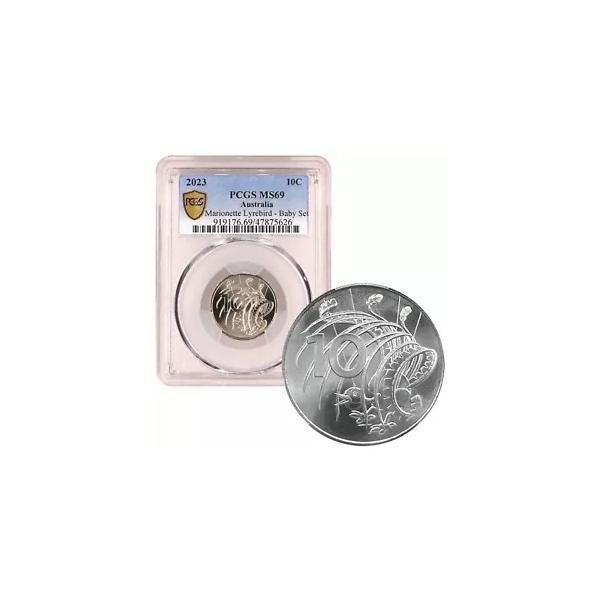 2023 10c コイン PCGS MS69 マリオネットことこと座の赤ちゃんセット