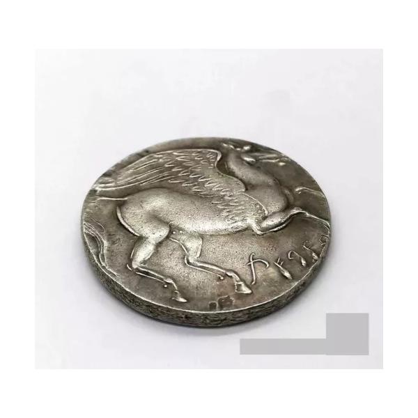 SUPERB 0 ELECTRUM GREEK ペガサス通貨 シルバー コイン DRACHM ALEXANDE