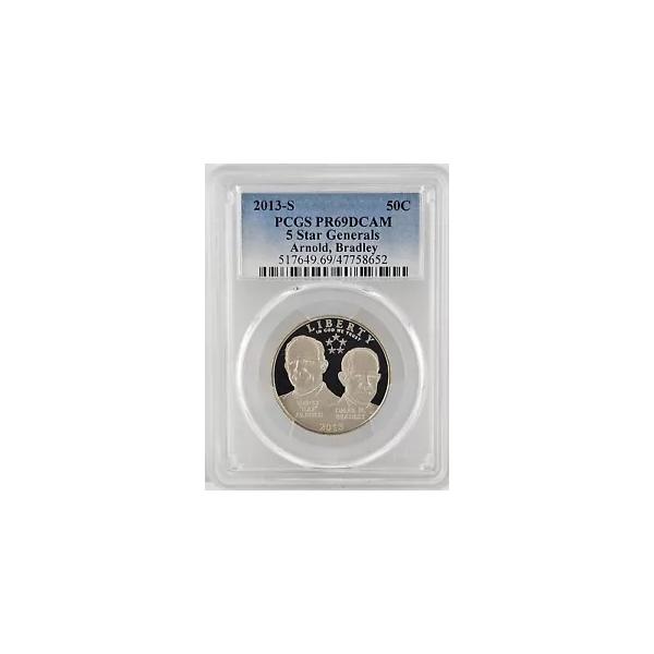 2013 S 50C 5 スター ジェネラル記念クラッド プルーフ ハーフダラー PCGS PR69DCAM