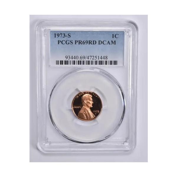 PR69 DCAM RD 1973-S リンカーン記念館 セント 1c PCGS ブルー Lbl
