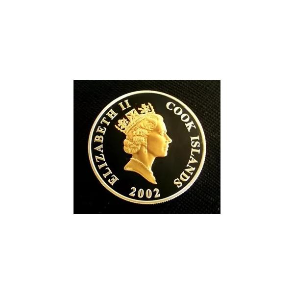 クック諸島 2002 1 ドル QEII ゴールデン ジュビリー プルーフ銀貨