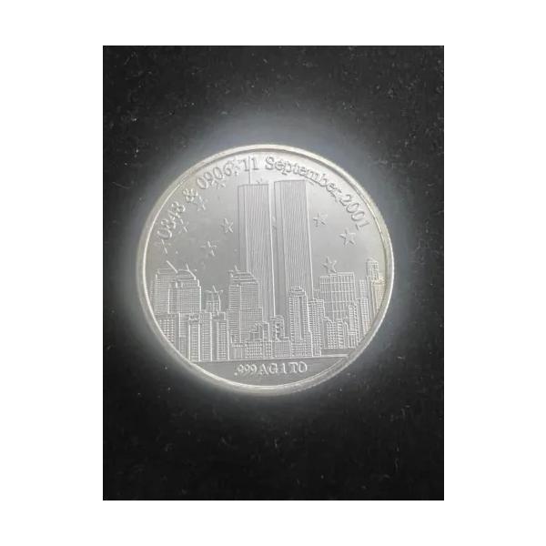 2001 年 9 月 11 日 0848&amp;0906, 343 私たちは決して忘れません .999 ファインシルバー 1OZT ラウンド