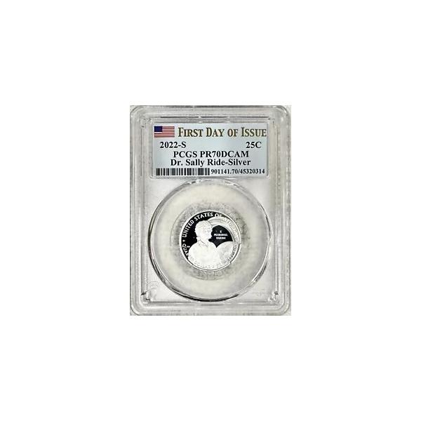 2022 S サリー ライド プルーフ シルバー クォーター PCGS PR70DCAM 発行初日