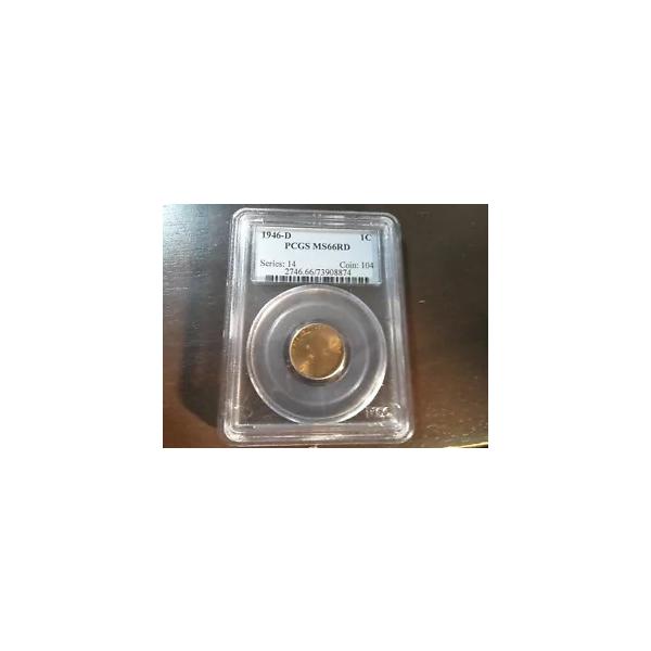 1946 D リンカーン ウィート ペニー PCGS MS66RD #PM 7