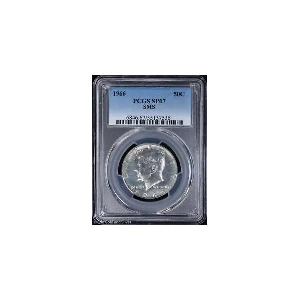 1966 50c SMS ケネディ ハーフダラー PCGS SP 67