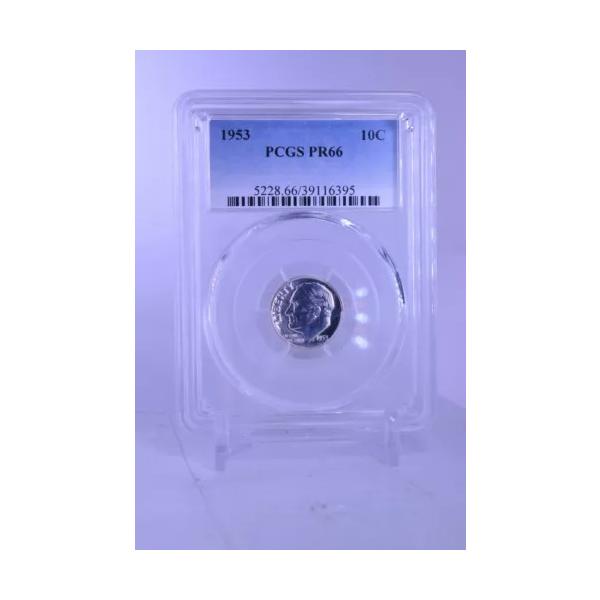 PR66 1953 PCGS 等級ルーズベルト ダイム 10C プルーフ レア未流通コイン PR 66