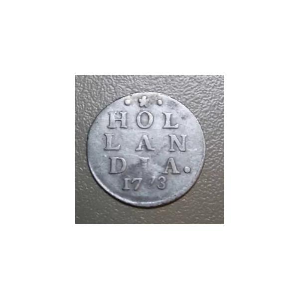 オランダ 2 Stuiver Silver 1773 オランダ州 (ホランジア) #F5573 SS-VF