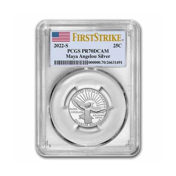2022-S マヤ アンジェロウ クォーター シルバー プルーフ PR-70 PCGS (FS)