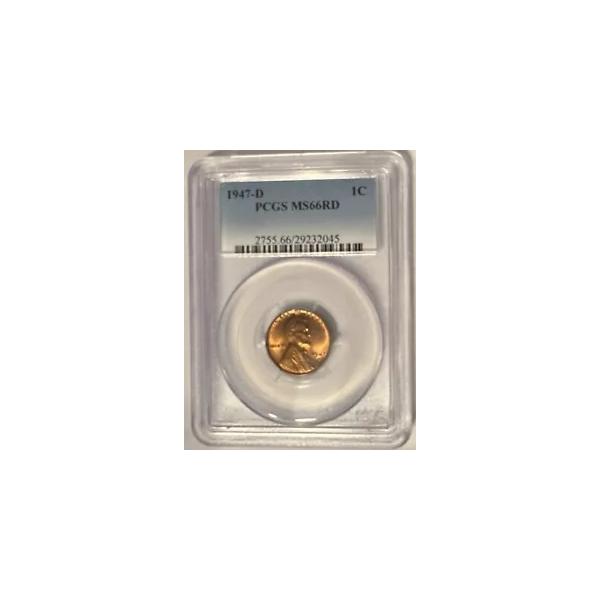 1947 D リンカーン ウィート セント .01C PCGS MS66RD