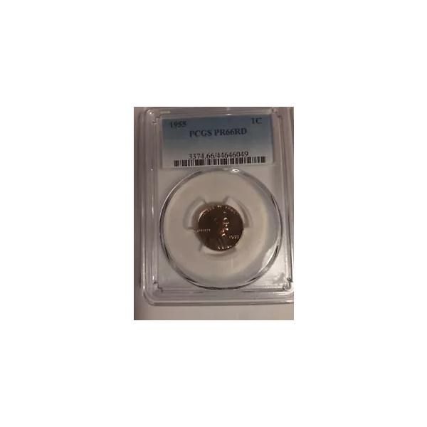 1955-P リンカーン セントは PCGS によって PR66 に格付けされました。