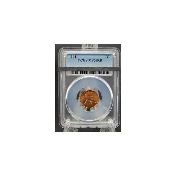 1941 PCGS MS66 RD レッド リンカーン ウィート バック セント #BT-41