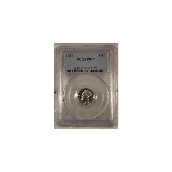1954 ルーズベルト ダイム PCGS PR67 認定番号 14635122 美しい!