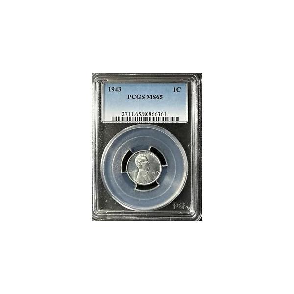 1943 1C リンカーン小麦 1 セント PCGS MS65 80866361