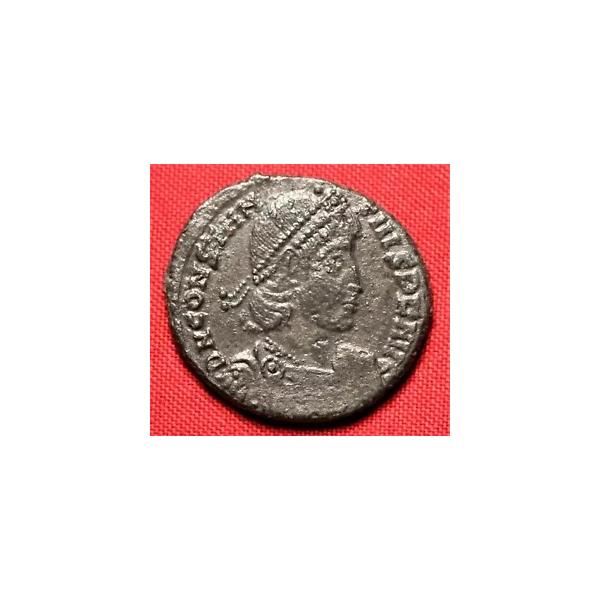 古代ローマの青銅AEフォリスコイン、コンスタンティウス - FEL TEMP REPARATIO