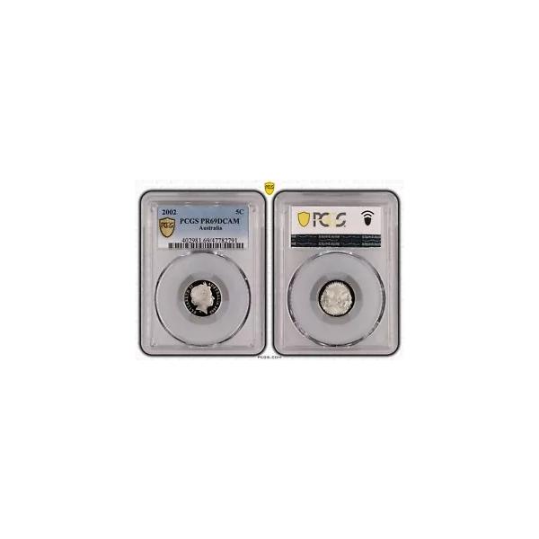 オーストラリア 2002 ファイブ セント 5c プルーフ コイン PCGS PR69DCAM #2791