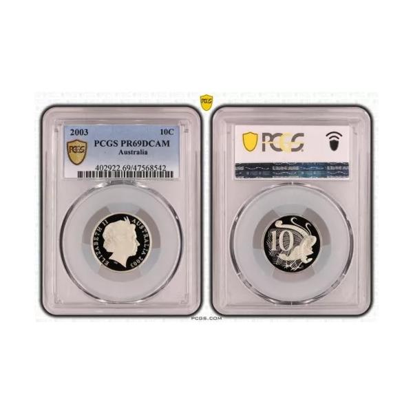 オーストラリア 2003 テン セント 10C プルーフ コイン PCGS PR69DCAM #8542