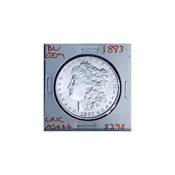 1883 BU ジェム モーガン シルバー ドル UNC MS+++ 米国造幣局 レア コイン 8398