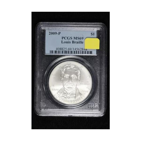 2009-P ルイ ブライユ記念銀ドル PCGS MS 69 3301