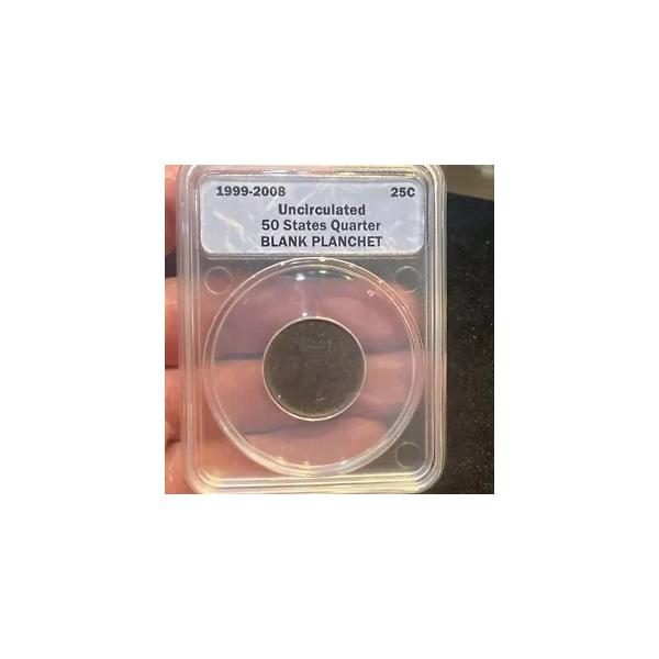 ANACS 25c 50 州クォーター未流通の白紙プランシェ