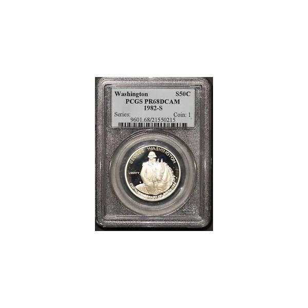 1982-S 50c シルバー ワシントン ハーフダラー PR68DCAM PCGS # 21550215 + ボーナス