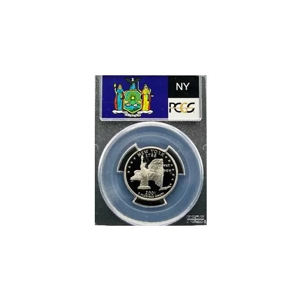 2001-S ニューヨーク 25C PCGS PR 70 ディープ カメオ