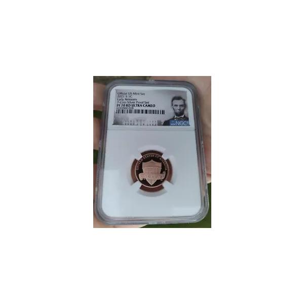 2021 S 1C リンカーン セントが 7 コイン シルバー セットからペニー NGC PF70 RD を早期リリース