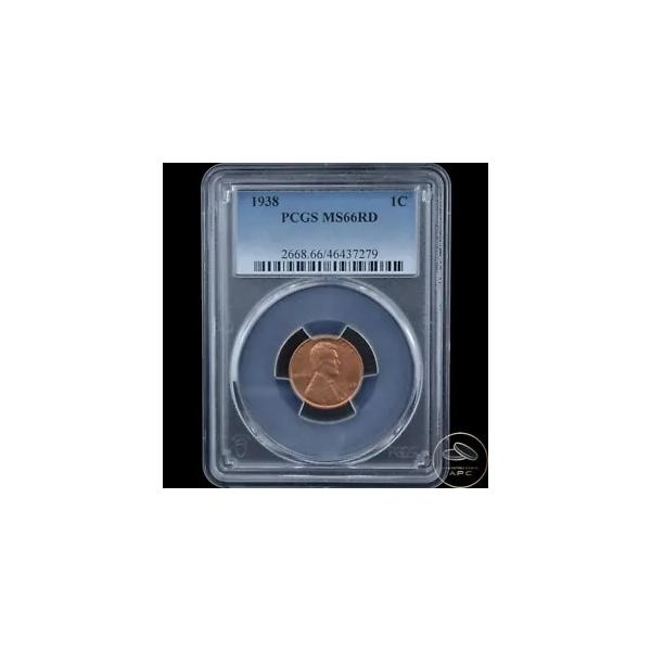 1938 リンカーン ウィート セント PCGS MS66 RD レッド