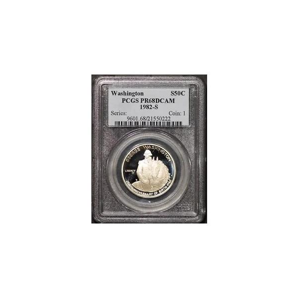 1982-S 50c シルバー ワシントン ハーフダラー PR68DCAM PCGS # 21550222 + ボーナス