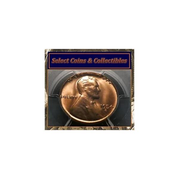 1954-S リンカーン ウィート セント PCGS MS66RD "BIG RED" ダイチップ/頭蓋骨の亀裂! No-576