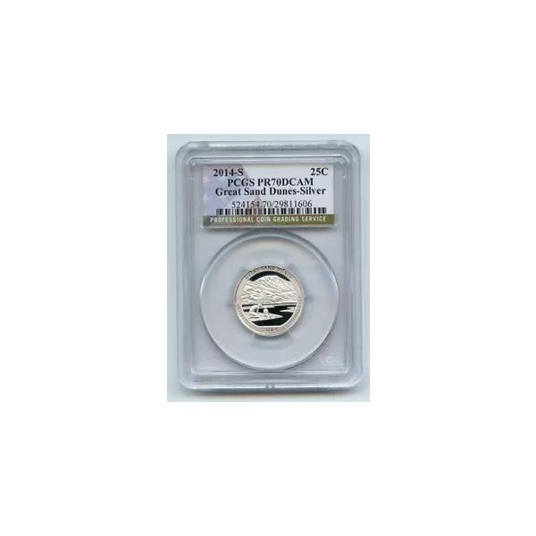 2014 S 25C シルバー グレート サンド デューンズ クォーター PCGS PR70DCAM
