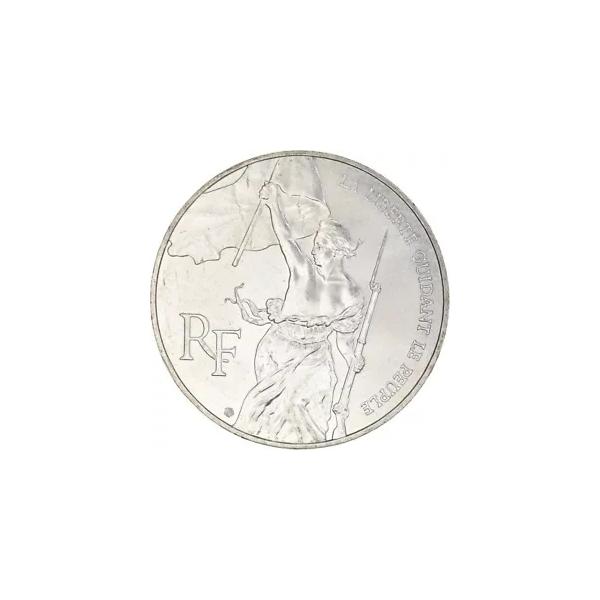 [#889488] コイン、フランス、Libert? guidant le peuple、100 フラン、1993、AU、Sil、ve