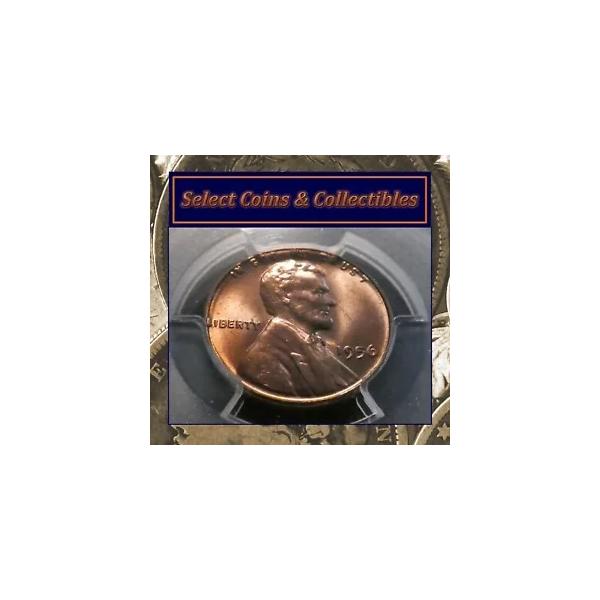 1956-P リンカーン ウィート セント PCGS MS65RD 表面ダイクラック「ビッグレッド」の逸品！ #843